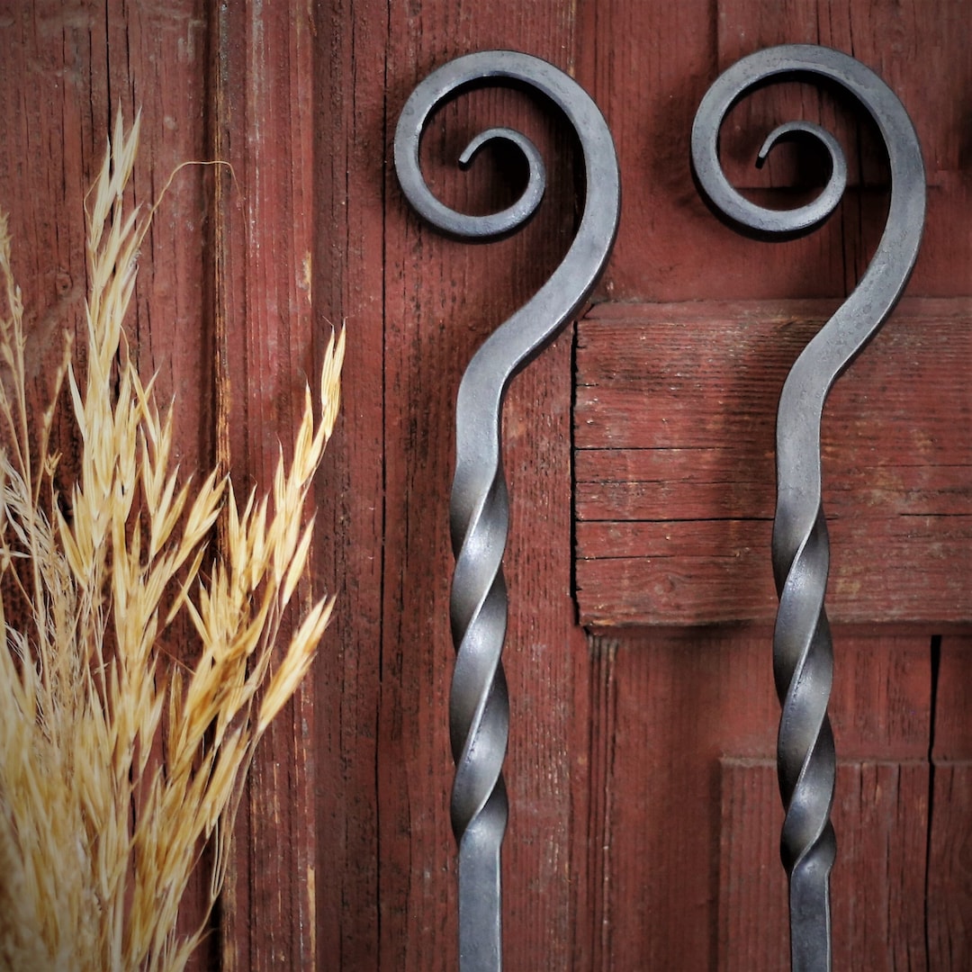 Iron Forged Fire Poker, Blacksmith Made Fireside Tool for Fire, Log ...