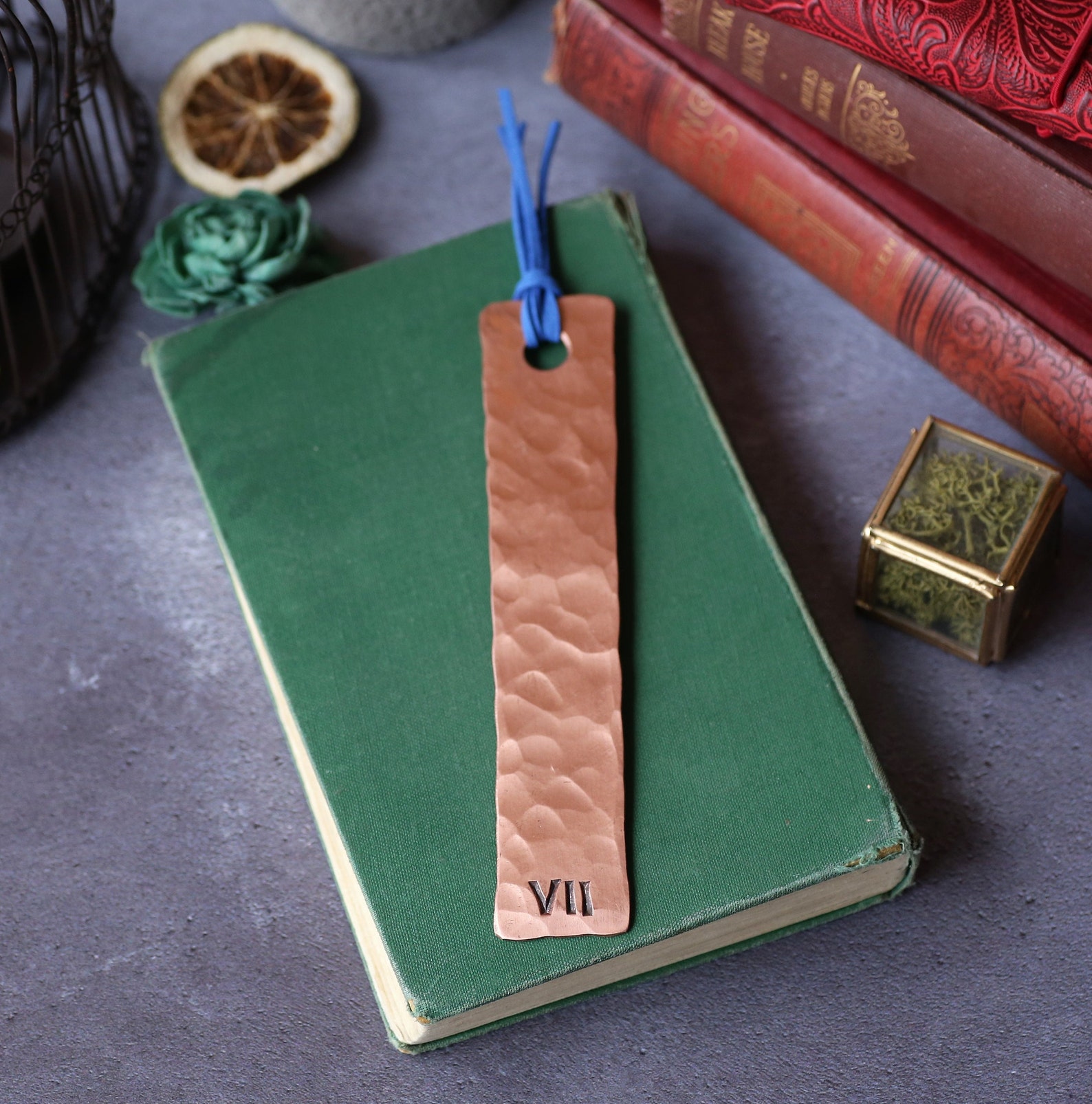 7th Anniversary Copper Bookmark Ready to Ship Roman - Etsy