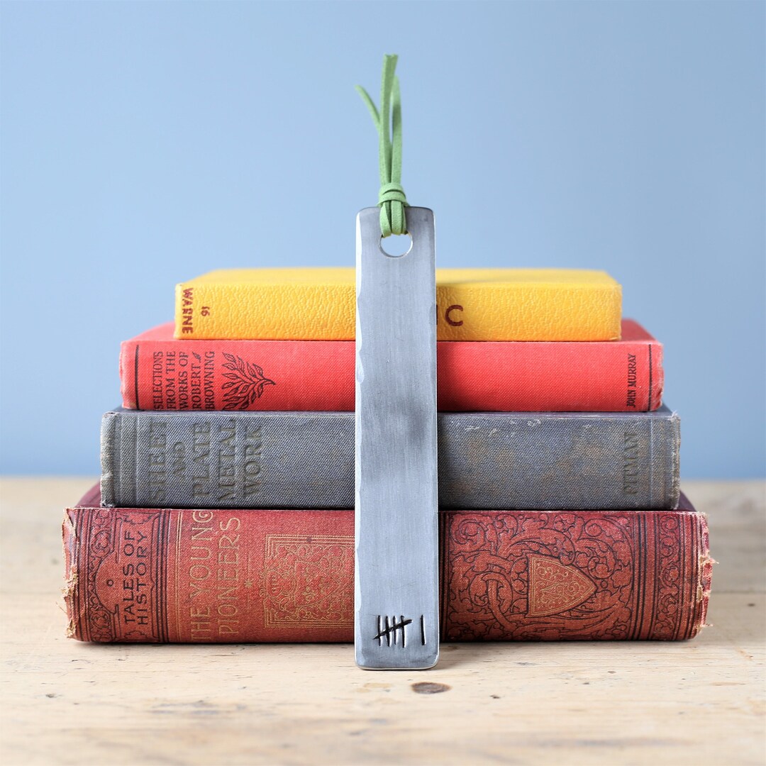 Hand Forged Iron Bookmark – 6th Anniversary Gift, Tally Marks & Faux ...