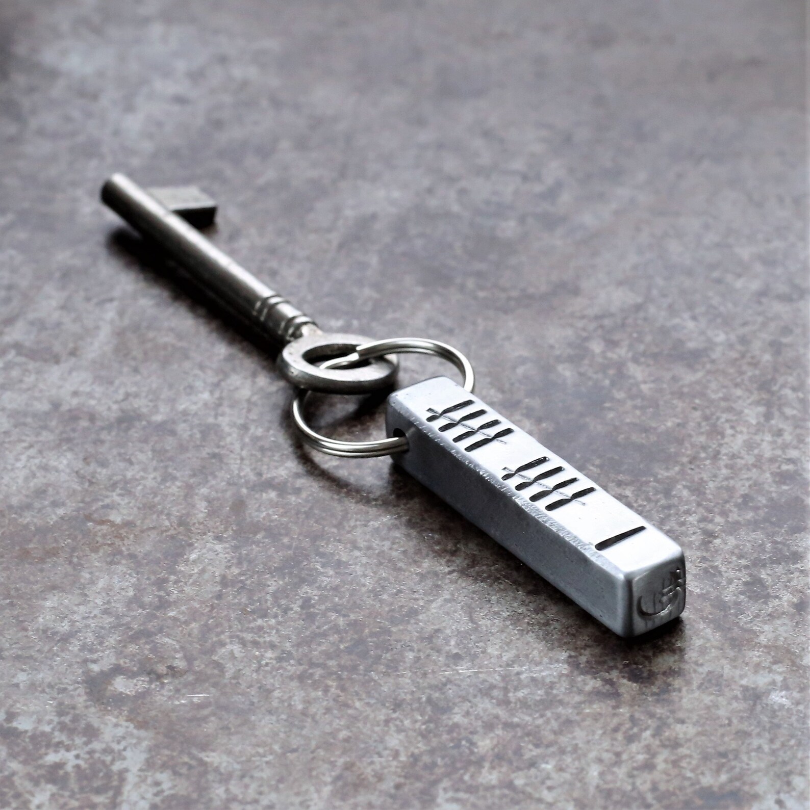 Steel Bar Keychain 11 Tally Marks Keyring for 11th | Etsy