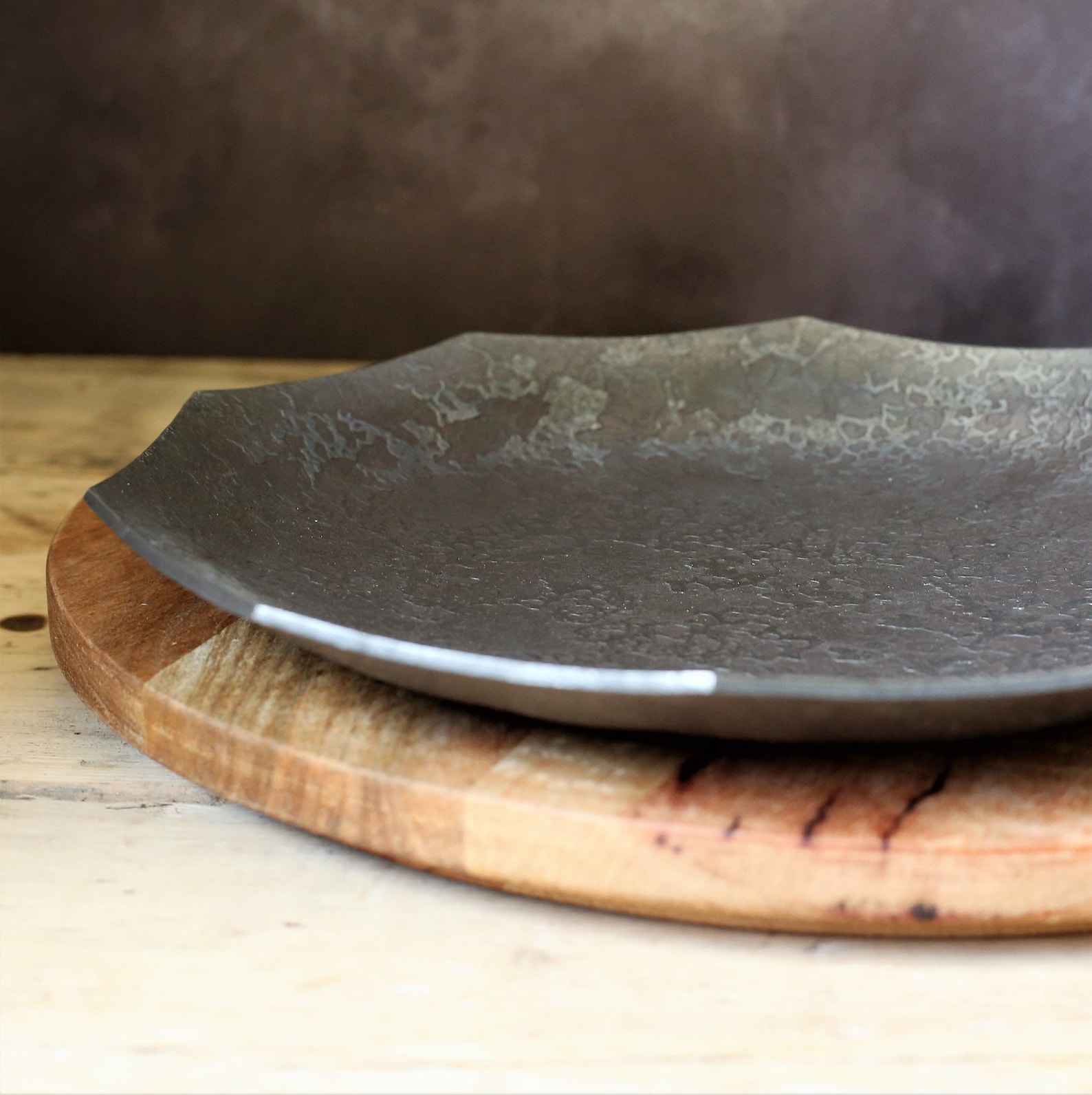 Forged Iron Ten-sided Decagon Personalized Dish, Hand Made Wedding Gift ...
