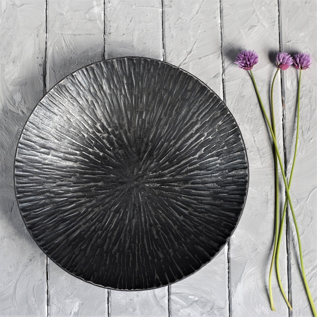 Hand Forged Steel Anniversary Dish – Starburst Pattern Centerpiece - Etsy