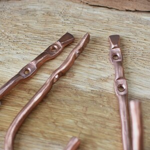 3" Solid Copper Hook , Hammered Metal DIY Fixings 8.5 Cm Long - Etsy