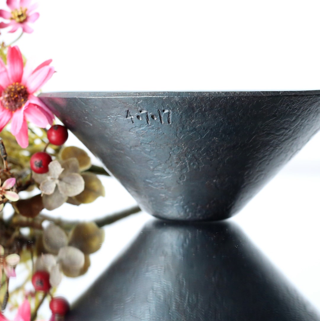 Personalised Conical Iron Bowl. 6th Anniversary Gift - Etsy