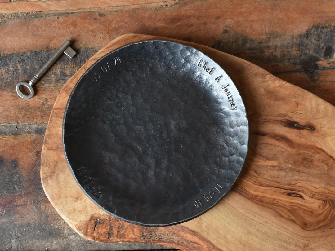 Personalized Iron Ring Dish, Hand Forged Anniversary Gift, 6th ...