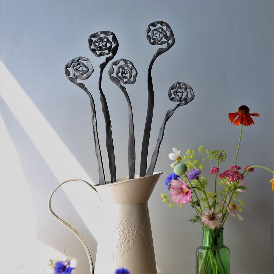 Handmade Iron Flower Display: Romantic Metal Fern Fronds - Etsy