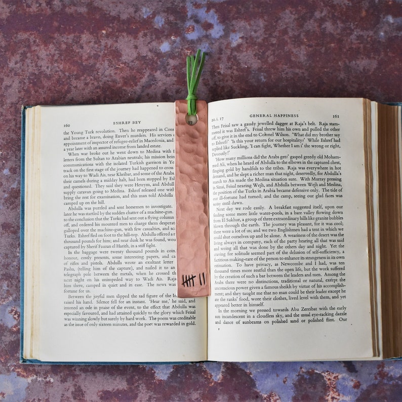 7th Anniversary Copper Bookmark Ready to Ship Roman - Etsy