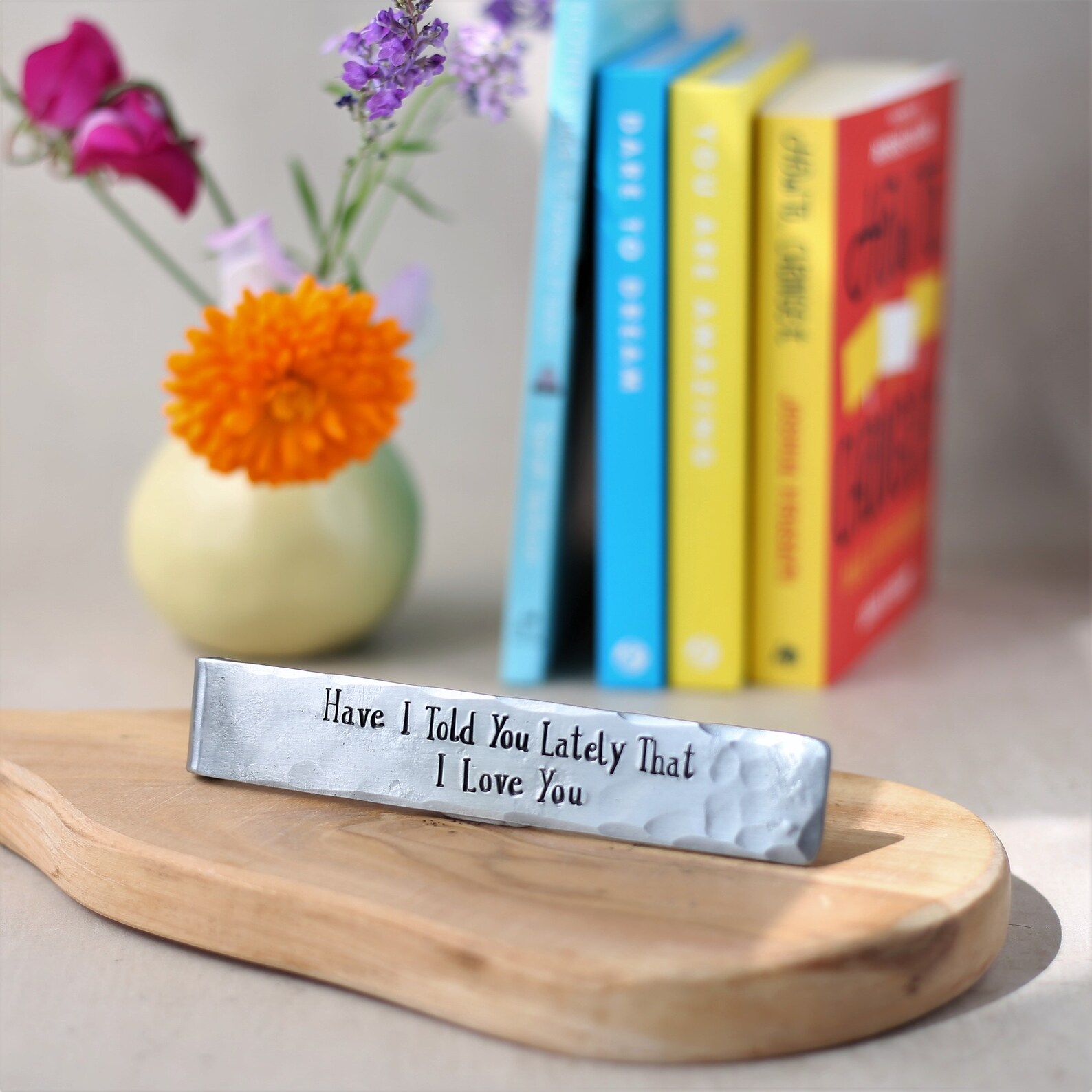 Metal Bookmark Personalised With Hand Stamped Message - Etsy