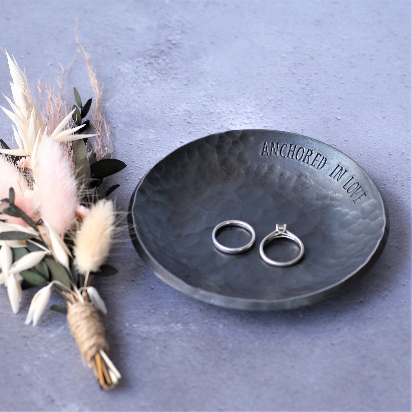 6th Anniversary Gift for Him Heavy Iron Wedding Ring Dish - Etsy UK