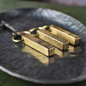 Bronze 8th Anniversary Key Ring, Gift for Couples on Their 8 Year ...