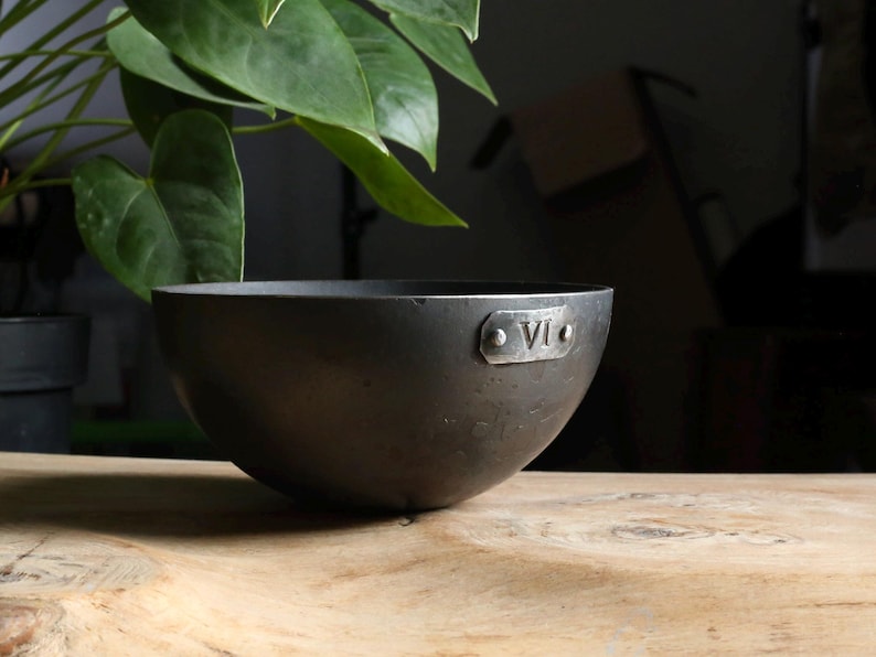 6th Anniversary Gift. Iron Monk Bowl With Plaque. Choices of 3 Hand ...