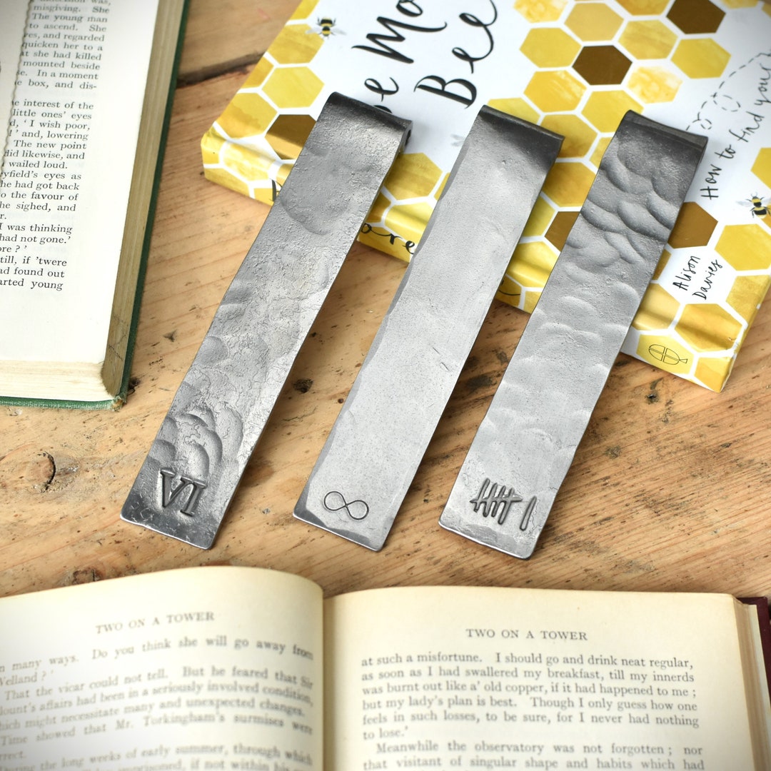 Hand Forged Iron Bookmark – 6th Anniversary Gift, Tally Mark Design ...