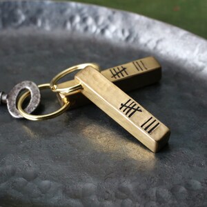 Bronze 8th Anniversary Key Ring, Gift for Couples on Their 8 Year ...