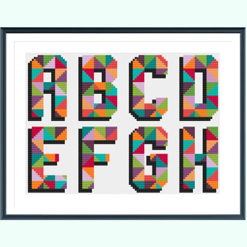 Horror Font Cross Stitch Pattern PATTERN ONLY PDF Instant - Etsy