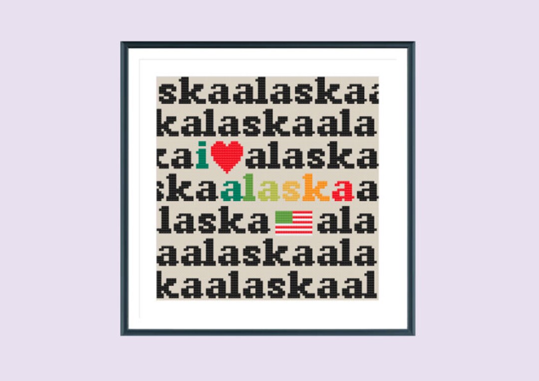 Alaska Cross Stitch Pattern Counted Cross Stitch Instant - Etsy