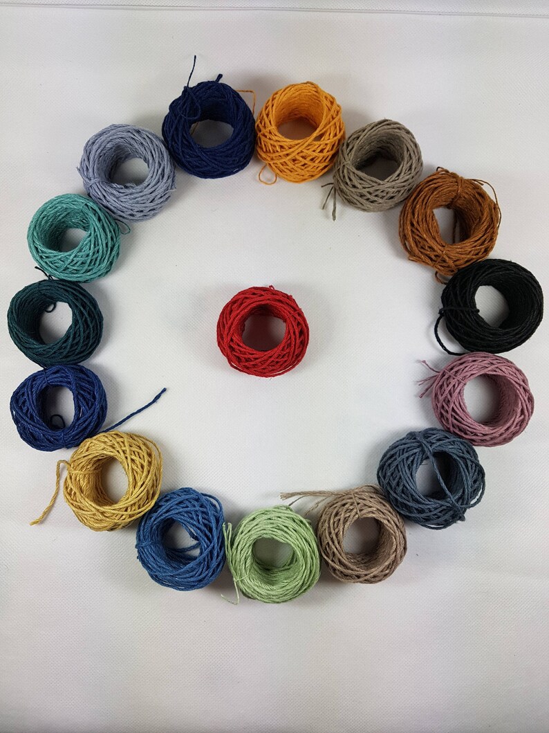 Colored Hemp Yarns 16 Colors 1.4mm - Etsy UK