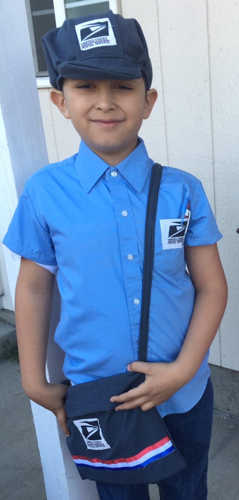 Mailman Costume Boy Costume Pretend 3pcs Children Cosplay - Etsy