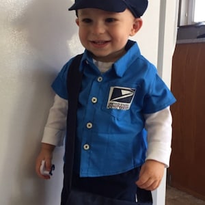 Mailman Costume Boy Costume Pretend 3pcs Children Cosplay - Etsy