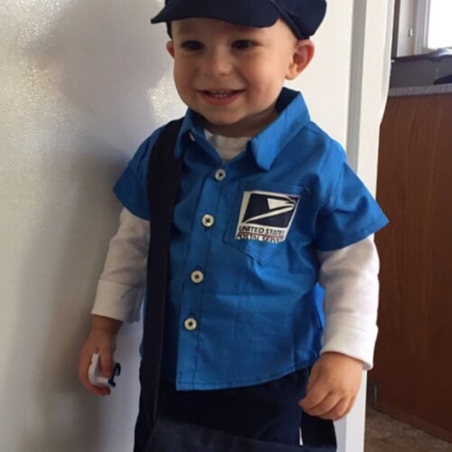 Mailman Costume Boy Costume Pretend 3pcs Children Cosplay - Etsy