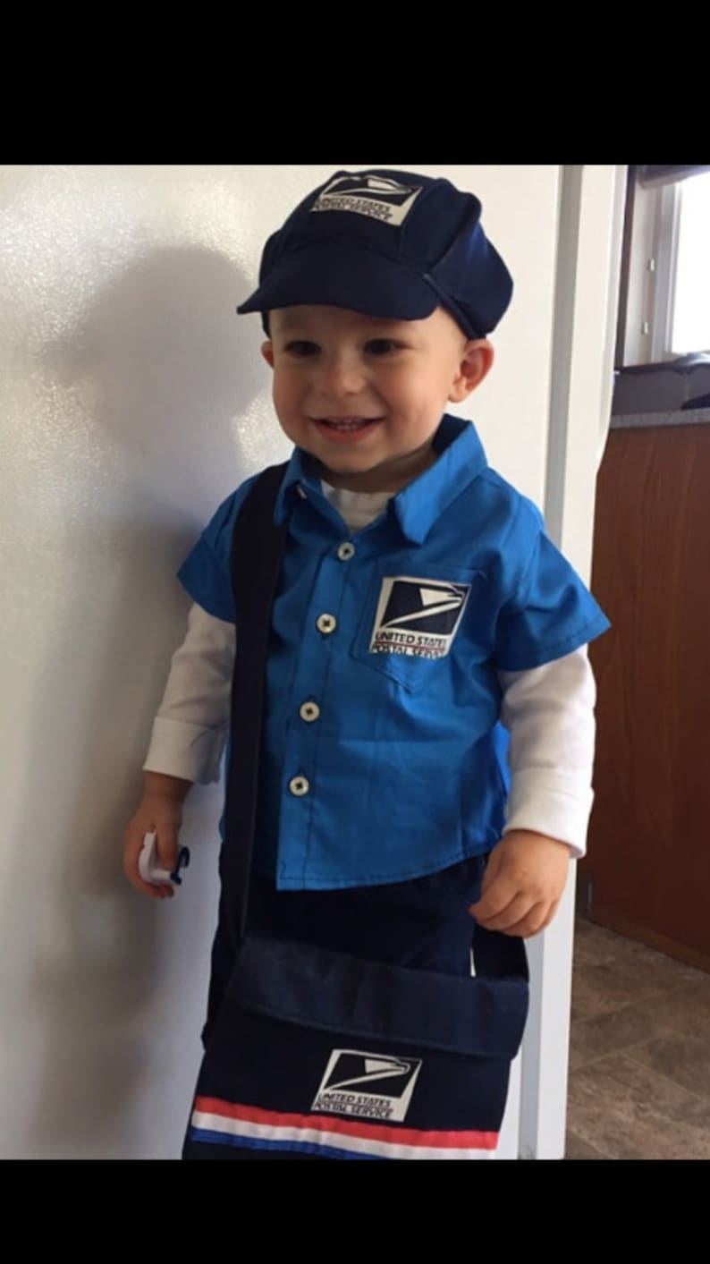 Mailman Costume Boy Costume Pretend 3pcs Children Cosplay - Etsy