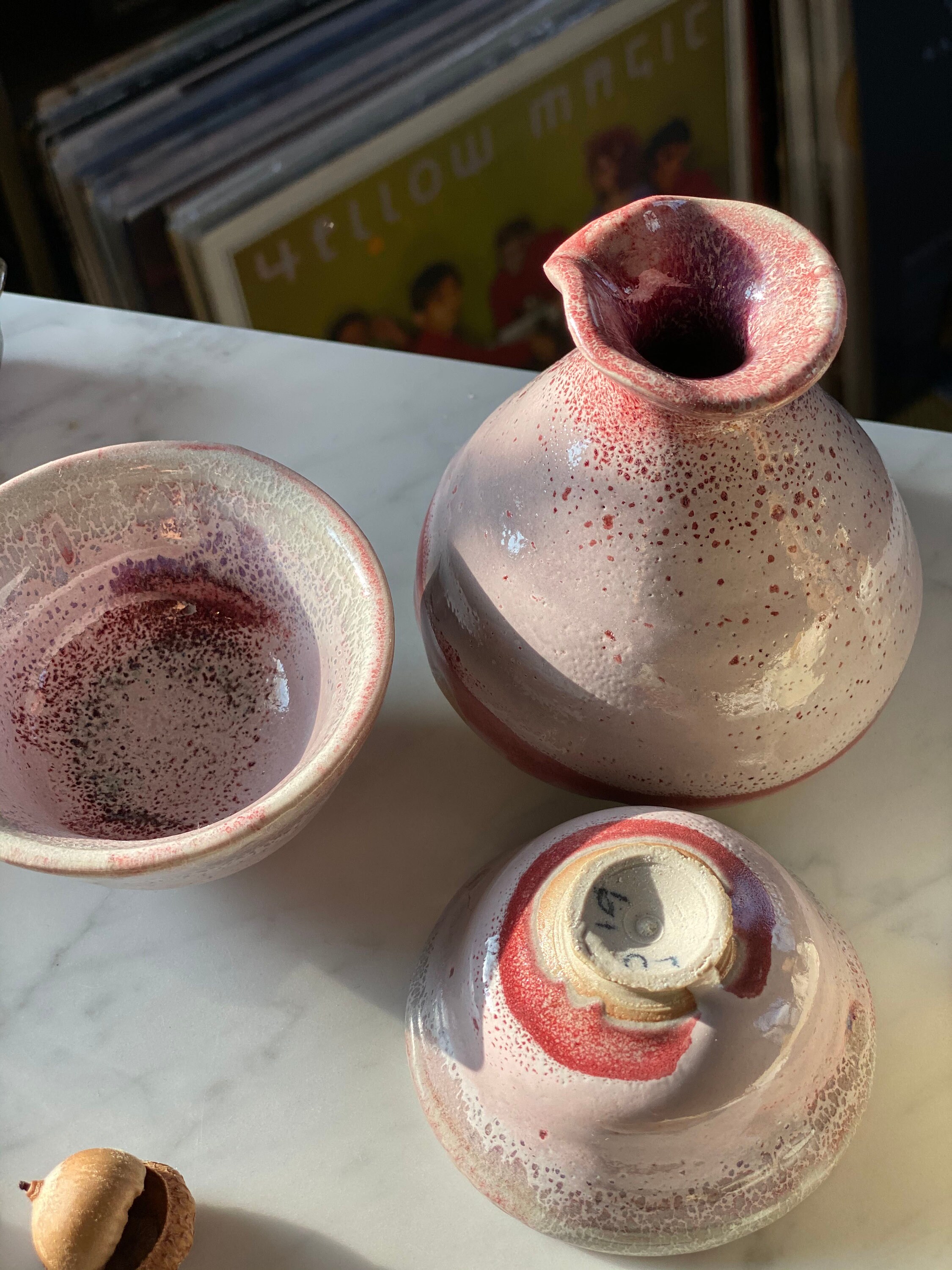 Sake Set sake Jar and 2 Sake Cups - Etsy New Zealand