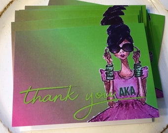 Aka Thank You Cards - Etsy