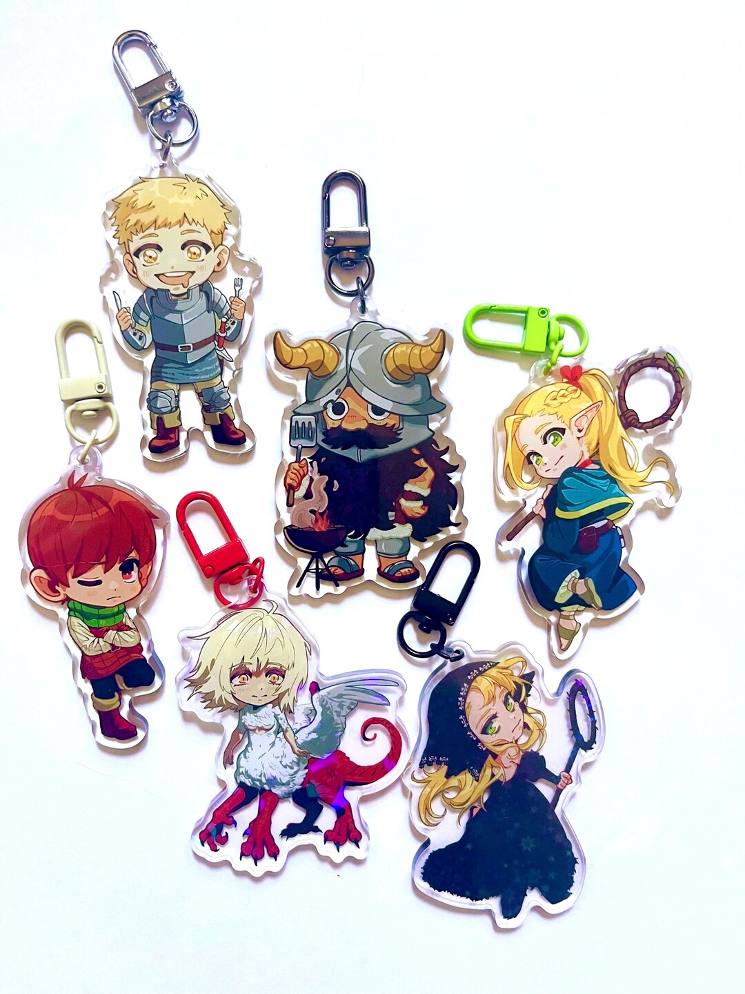 Dungeon Meshi Acrylic & Epoxy Keychain | Anime | Laios | Marcille ...
