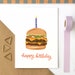 Happy Birthday Burger Card Foodie Birthday Card Birthday Card for Him ...