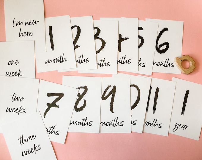 Baby Milestone Cards Monthly Milestone Cards Gender Neutral - Etsy