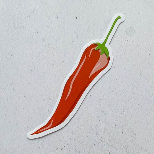 Chili Pepper Sticker Vinyl Sticker Pepper Lover Gift Vinyl - Etsy