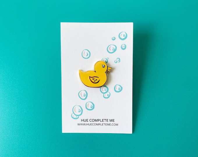 Duck Enamel Pin Rubber Duck Pin Rubber Ducky Enamel Pin Duck Badge Cute ...