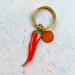 Red Chili Pepper Keychain Foodie Gift Culinary Gift Pepper Keyring ...