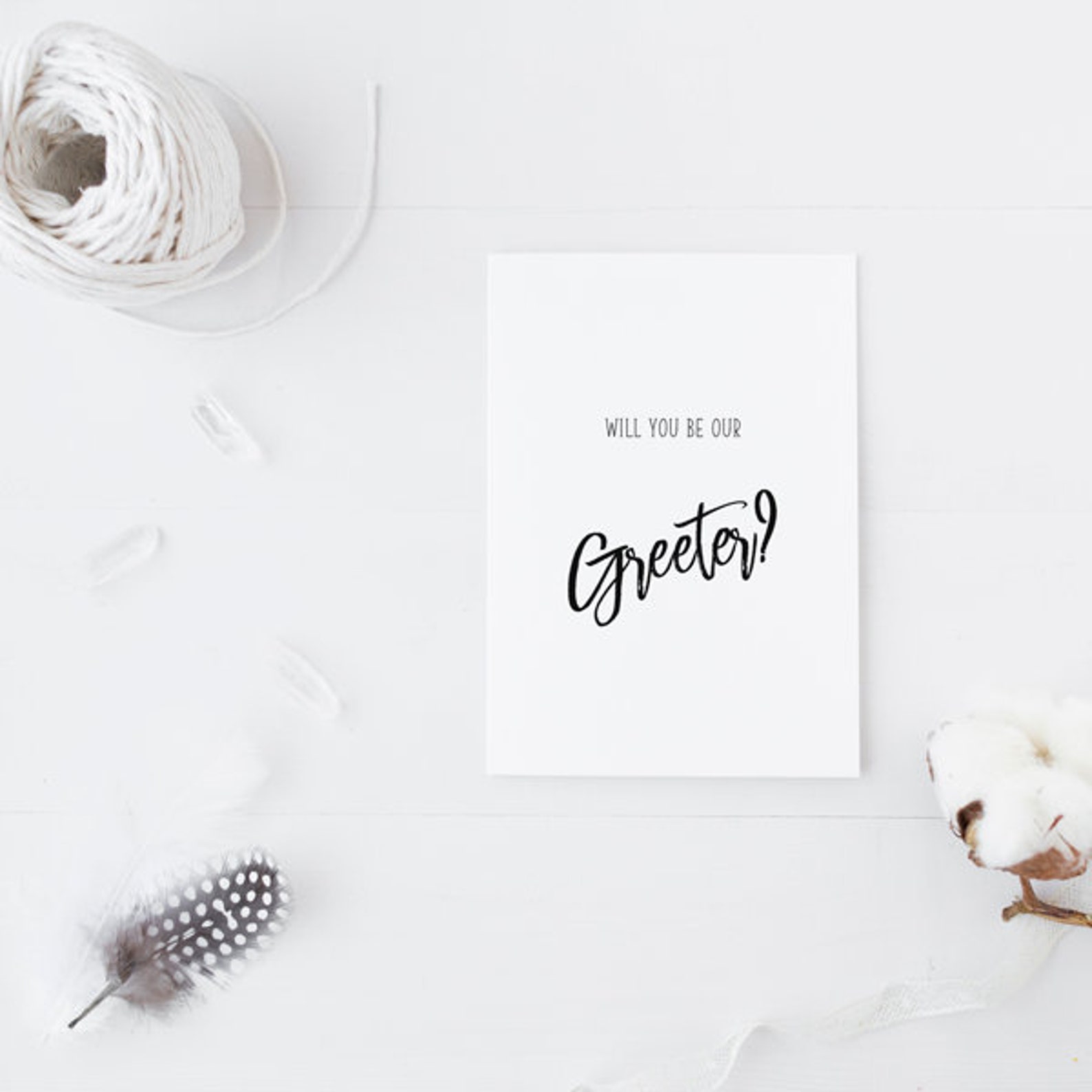 Will You Be Our Greeter Wedding Greeter Card Card for - Etsy