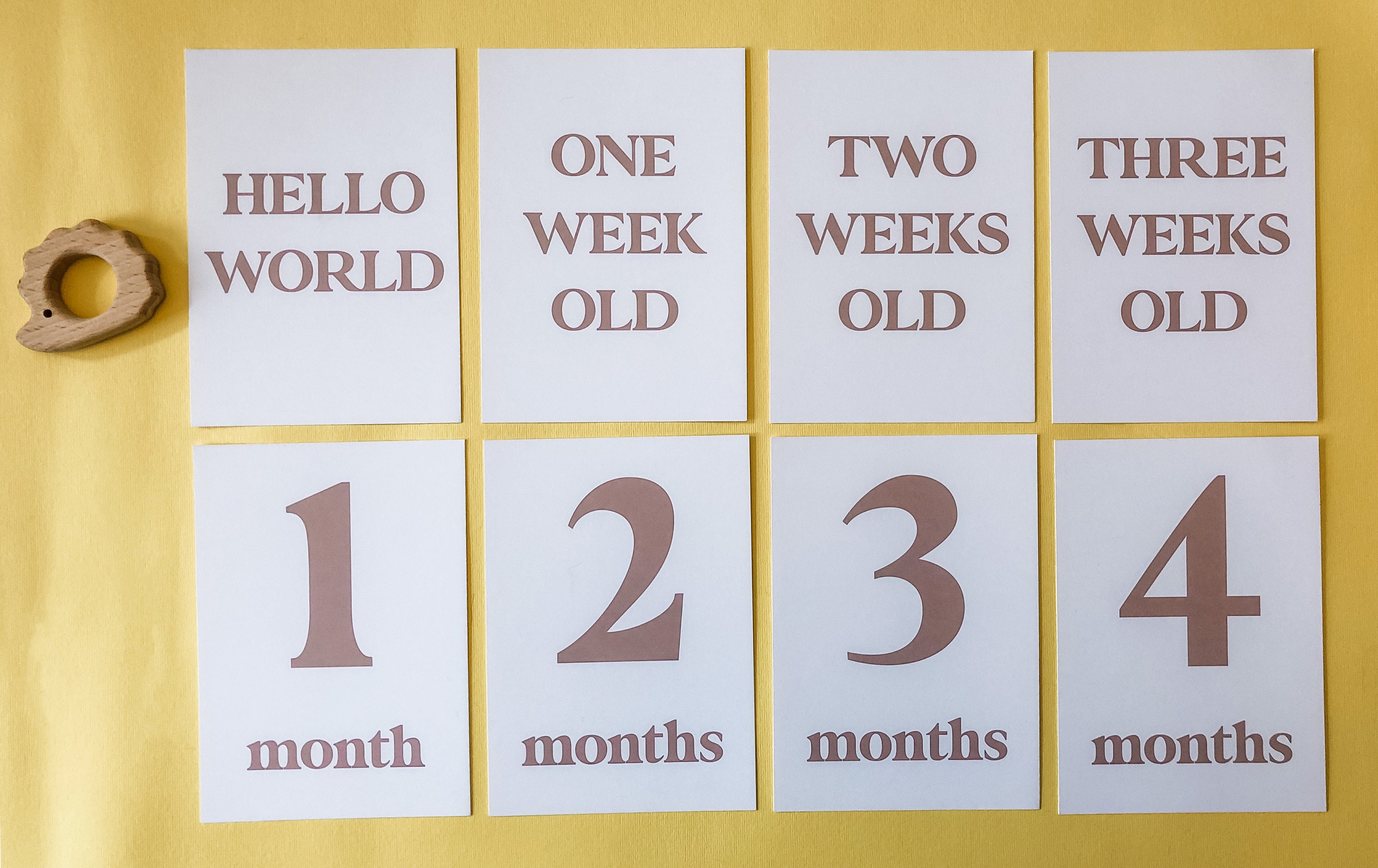 Gender Neutral Baby Milestone Cards Monthly Milestone Cards | Etsy