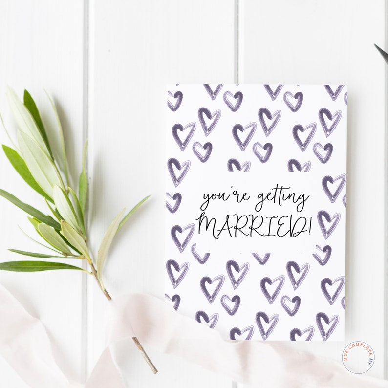 You're Getting Married Card, Engagement Greeting Card - Etsy