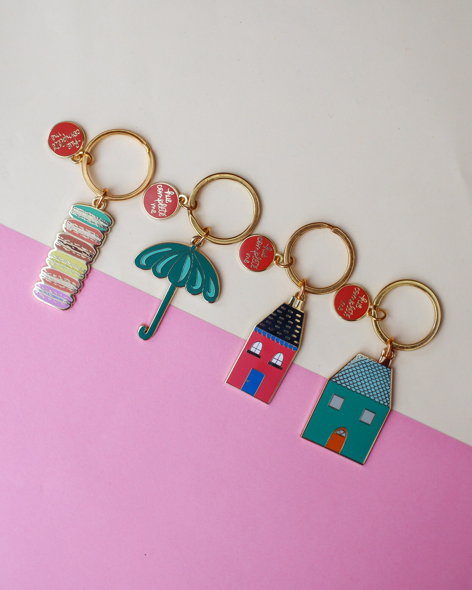 House Keychain Little Teal House Keyring House Keyring Accessories for ...
