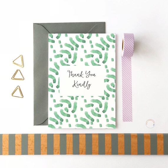 Thank You Kindly Thank You Kindly Card Thank You Thank You - Etsy