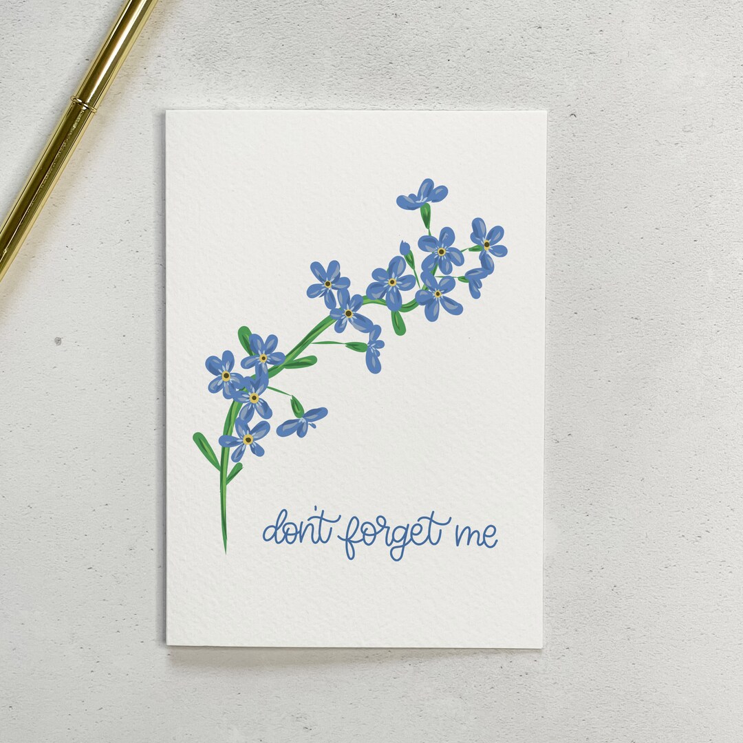 Forget Me Not Card Do Not Forget Me Card Moving Card Friend Moving Away ...
