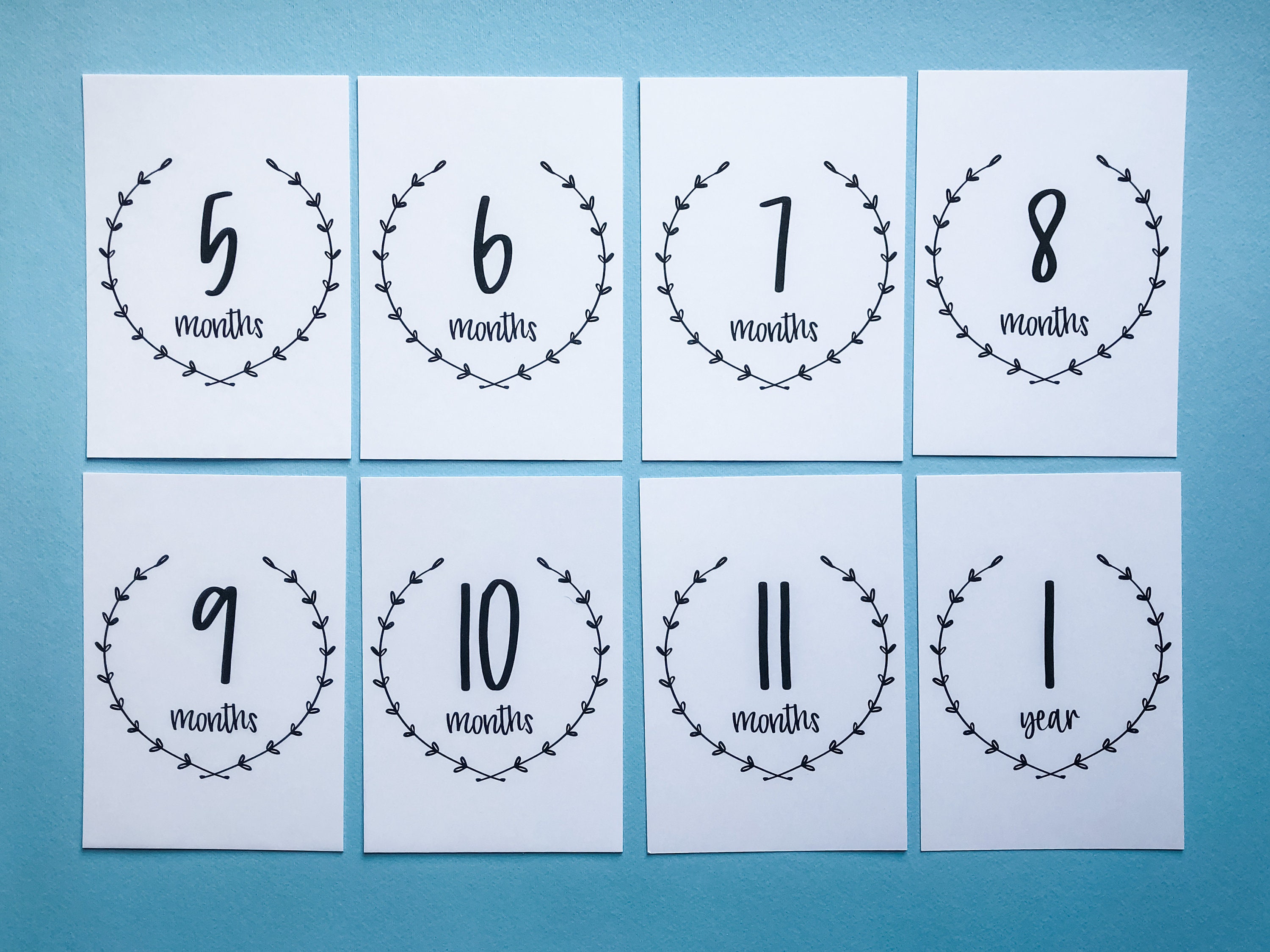 Baby Milestone Cards Monthly Milestone Cards New Baby | Etsy