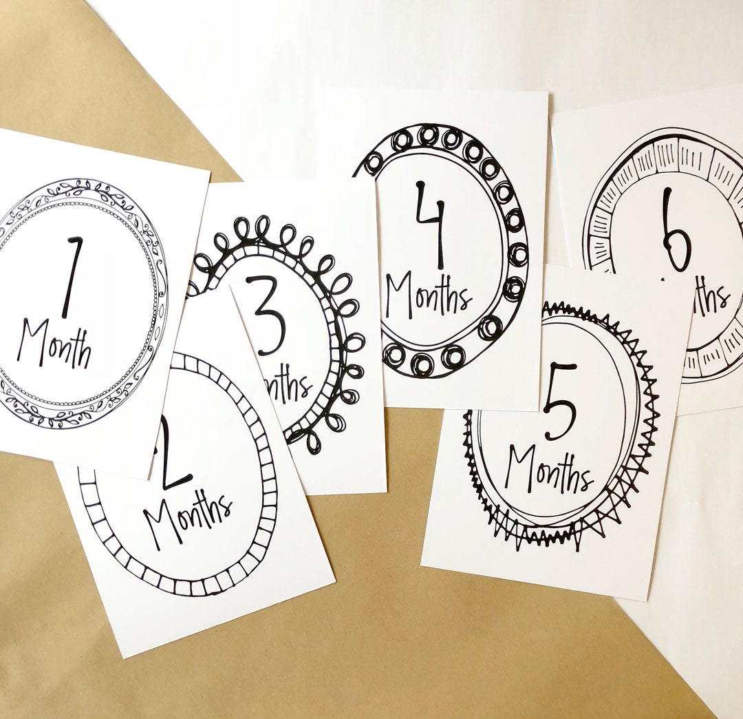 Baby Milestone Markers Baby Shower Gift Month Marker Monthly Milestones ...