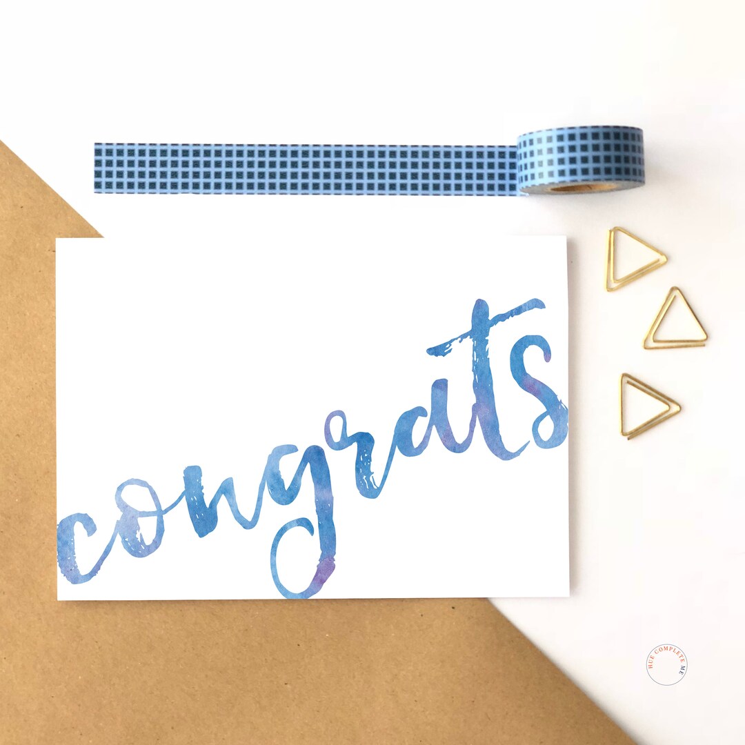 Congrats Card, Congratulations Card, Wedding Card, Celebration Card ...