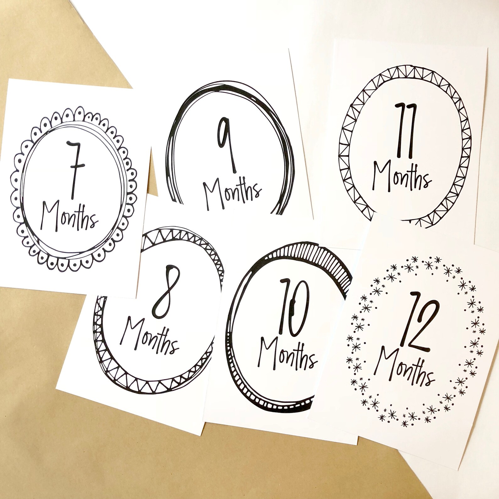 Monthly Baby Signs Baby Monthly Milestone Baby Shower Gift Baby Photo ...