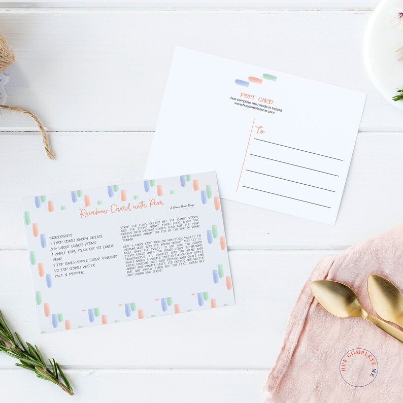 Healthy Recipe Recipe Card Recipe Postcard Healthy Recipe Healthy ...