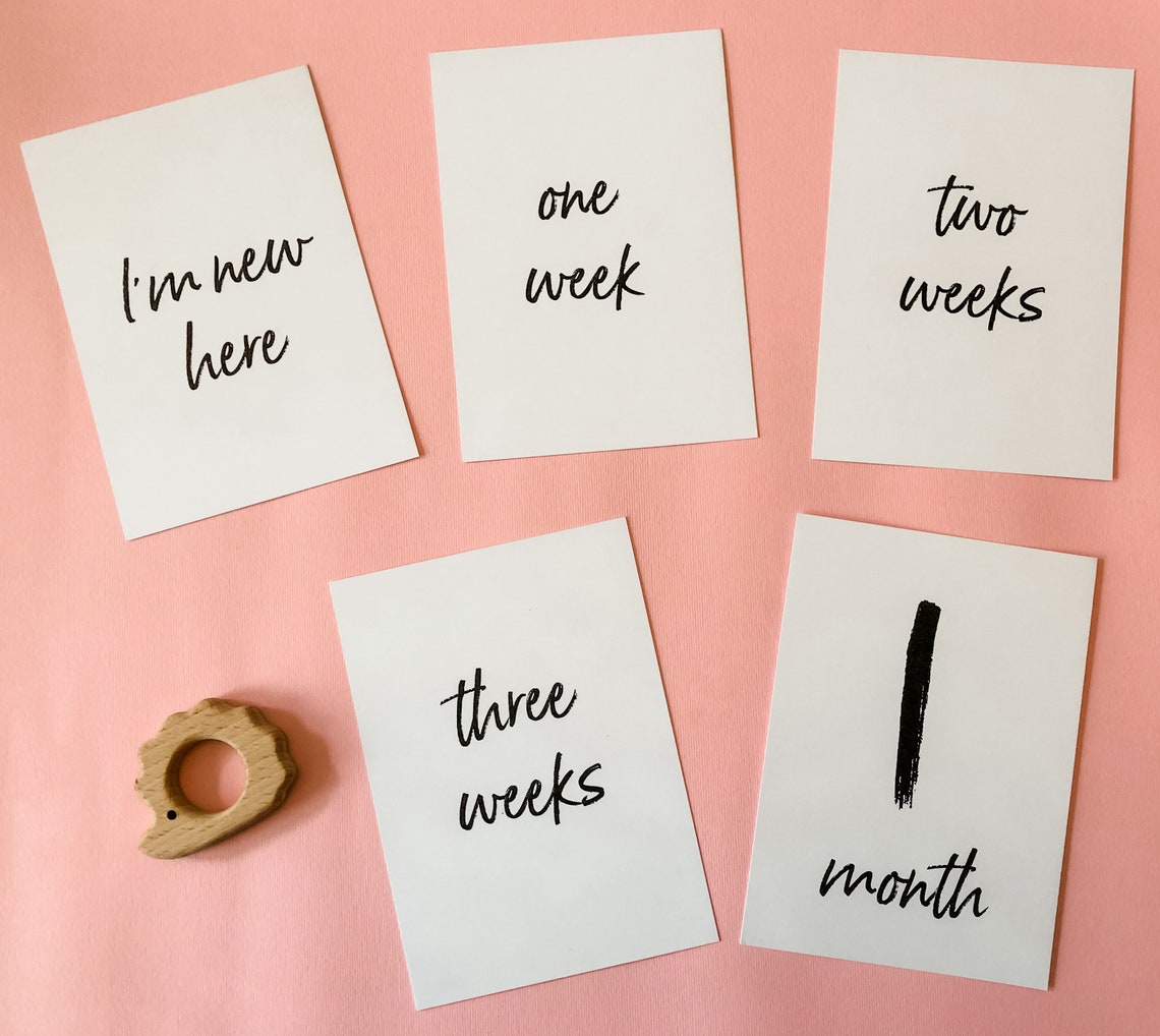 Baby Milestone Cards Monthly Milestone Cards Gender Neutral | Etsy