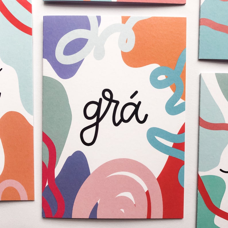 Gra Irish Gaelic Love Card Le Grá Sending Love Card Irish Card - Etsy