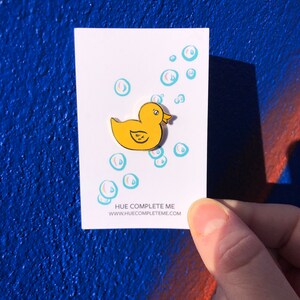 Duck Enamel Pin Rubber Duck Pin Rubber Ducky Enamel Pin Duck Badge Cute ...