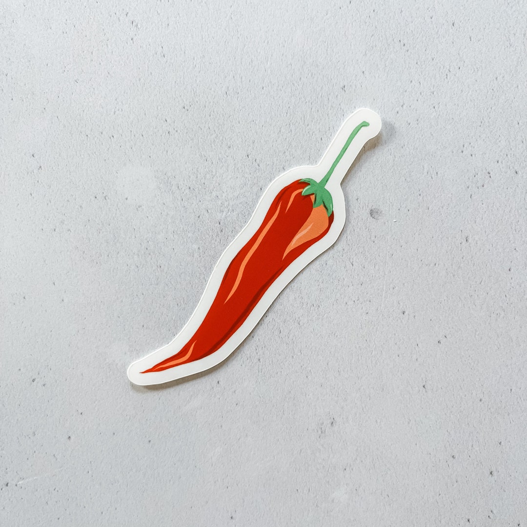 Chili Pepper Sticker Vinyl Sticker Pepper Lover Gift Vinyl Laptop ...