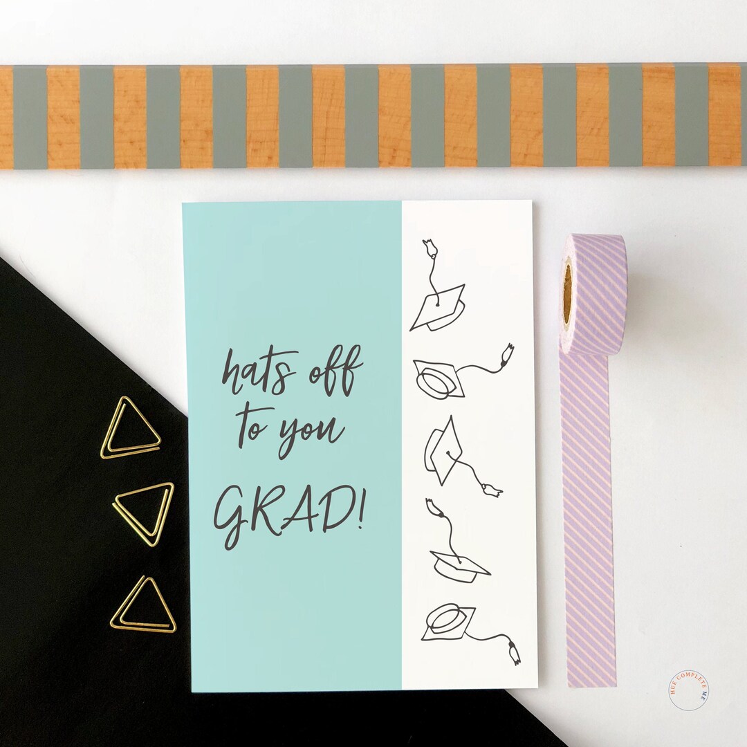 Hats off to You Grad Graduation Card Hats off to You Grad Card ...