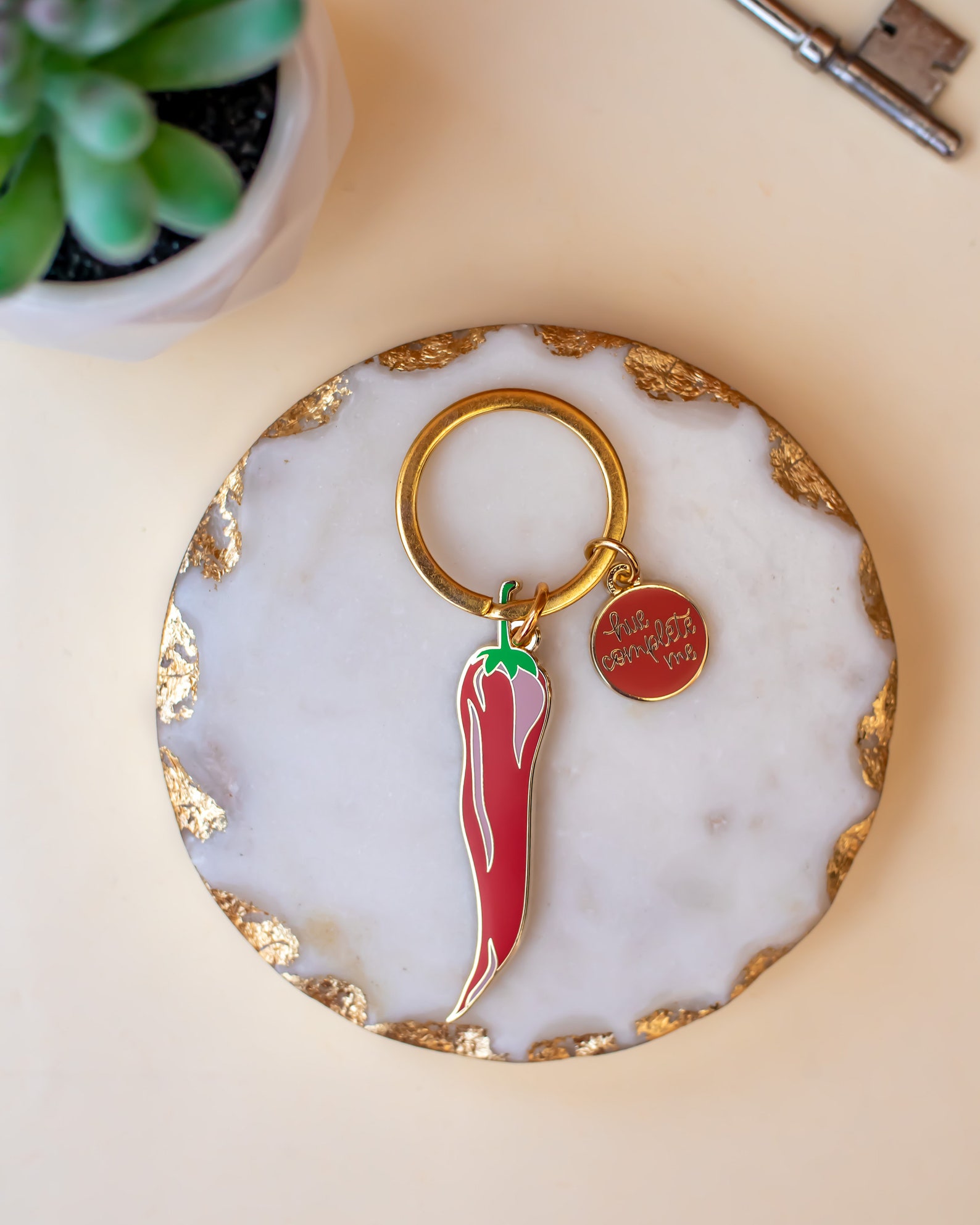 Red Chili Pepper Keychain Foodie Gift Culinary Gift Pepper Keyring ...