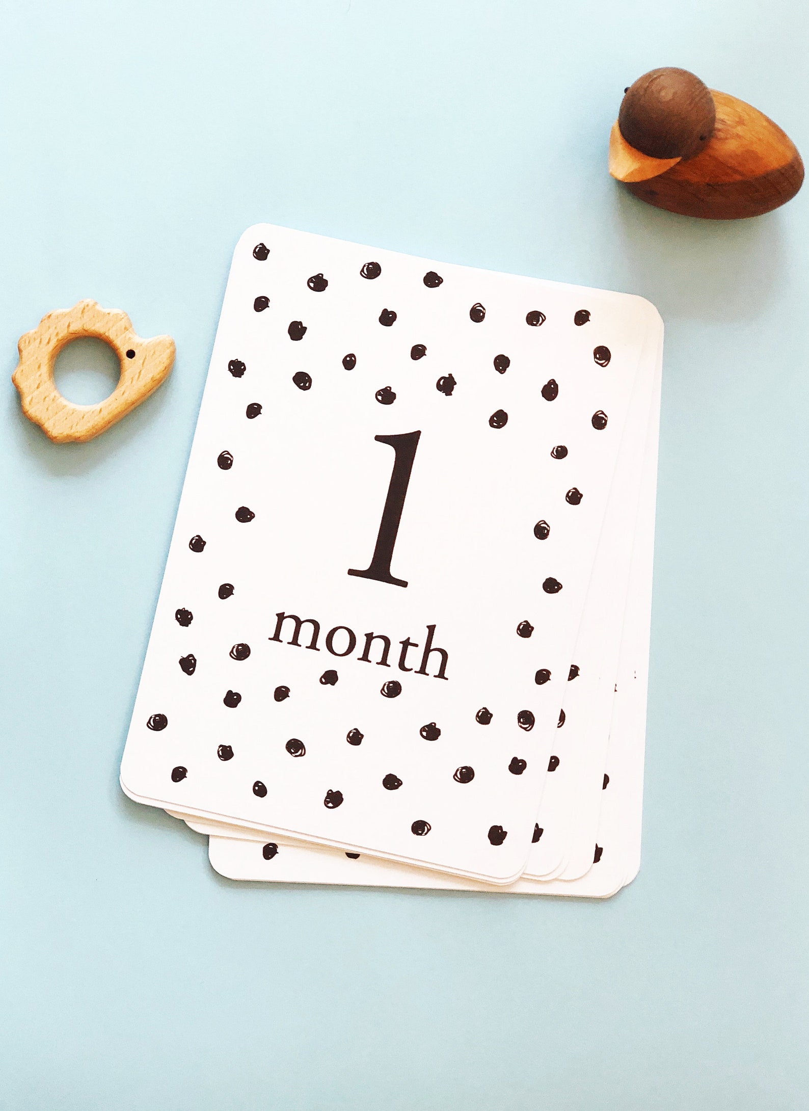 Polka Dot Baby Milestone Cards Black and White Baby Milestones | Etsy